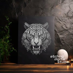 Tiger PNG for CNC Laser Engrave, Laser Burn, Animal, Wildlife ...