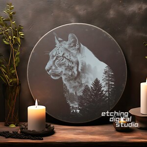 Lynx PNG for CNC Laser Engrave, Laser Burn, Animals, Lightburn, Slate ...