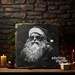 Cool Santa Claus PNG for CNC Laser Engrave, Laser Burn, Glowforge File ...