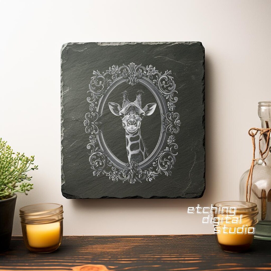 Giraffe PNG for CNC Laser Engrave, Laser Burn, Glowforge File ...