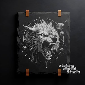Wolf PNG CNC for Laser Engrave, Laser Burn, Glowforge File, Lightburn ...