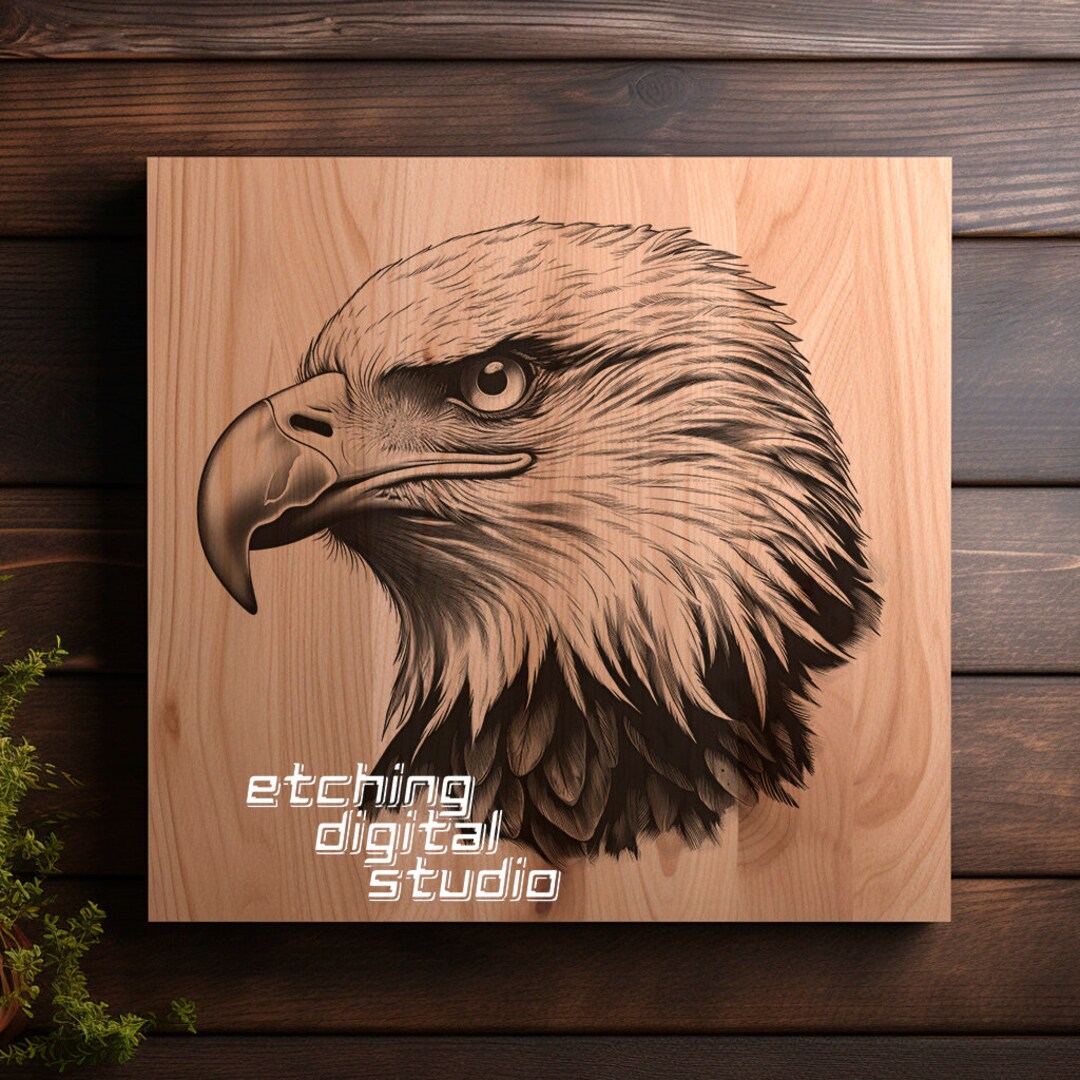 Eagle PNG for CNC Laser Engrave, Laser Burn, Glowforge File, Lightburn ...