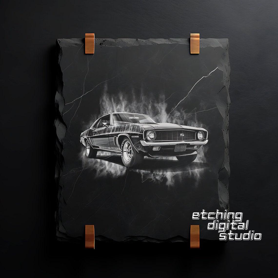 Muscle American Car PNG for CNC Laser Engrave, Laser Burn, Glowforge ...