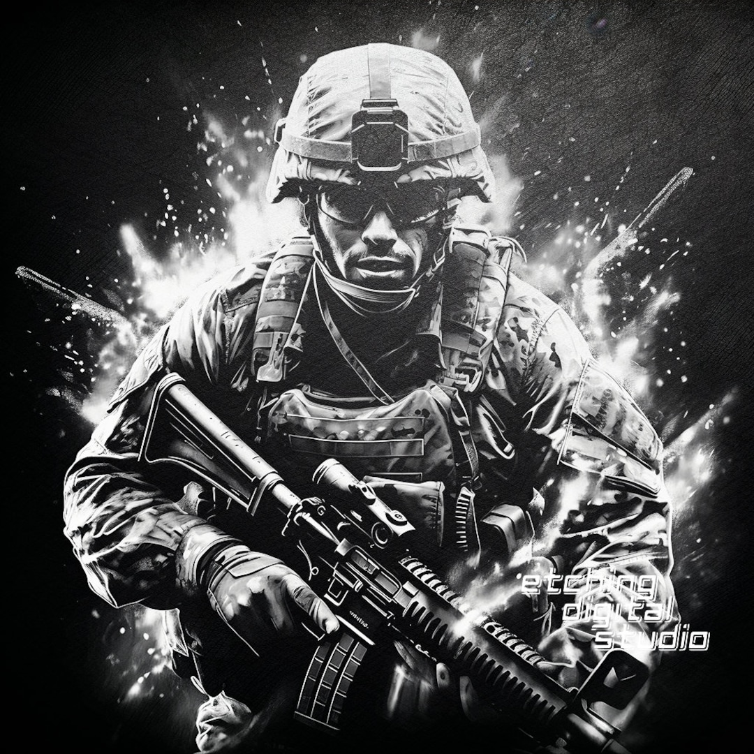 Modern Warfare Soldier Slate PNG | Slate Coasters Engraved | Slate ...