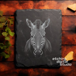 Zebra PNG for CNC Laser Engrave, Laser Burn, Glowforge File, Lightburn ...