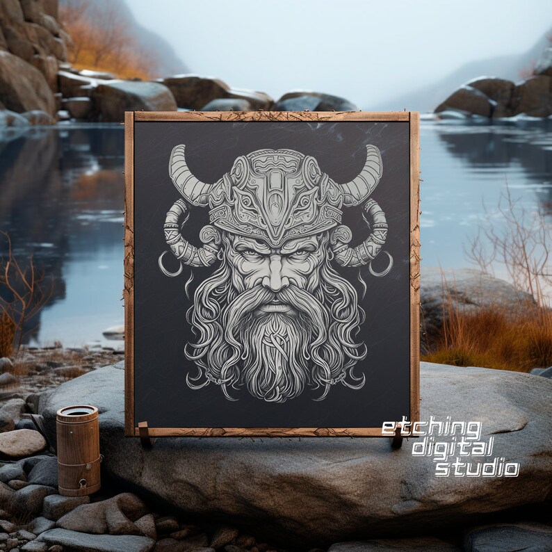 Viking Design PNG for CNC Laser Engrave Laser Burn Glowforge - Etsy
