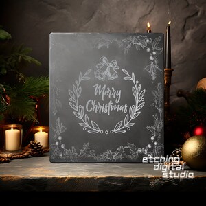 Merry Christmas Message PNG for CNC Laser Engrave, Laser Burn ...