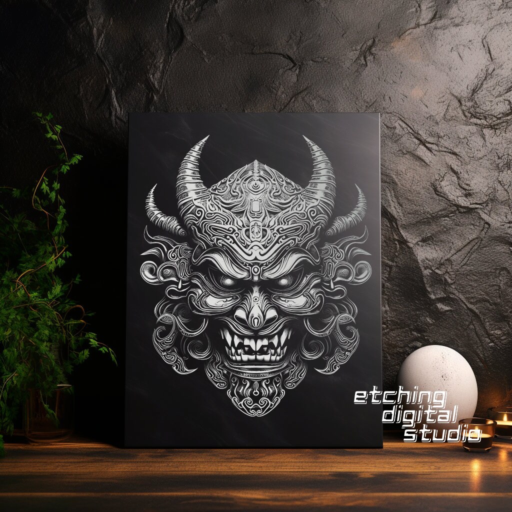 Oni Evil PNG for CNC Laser Engrave Laser Burn Glowforge - Etsy