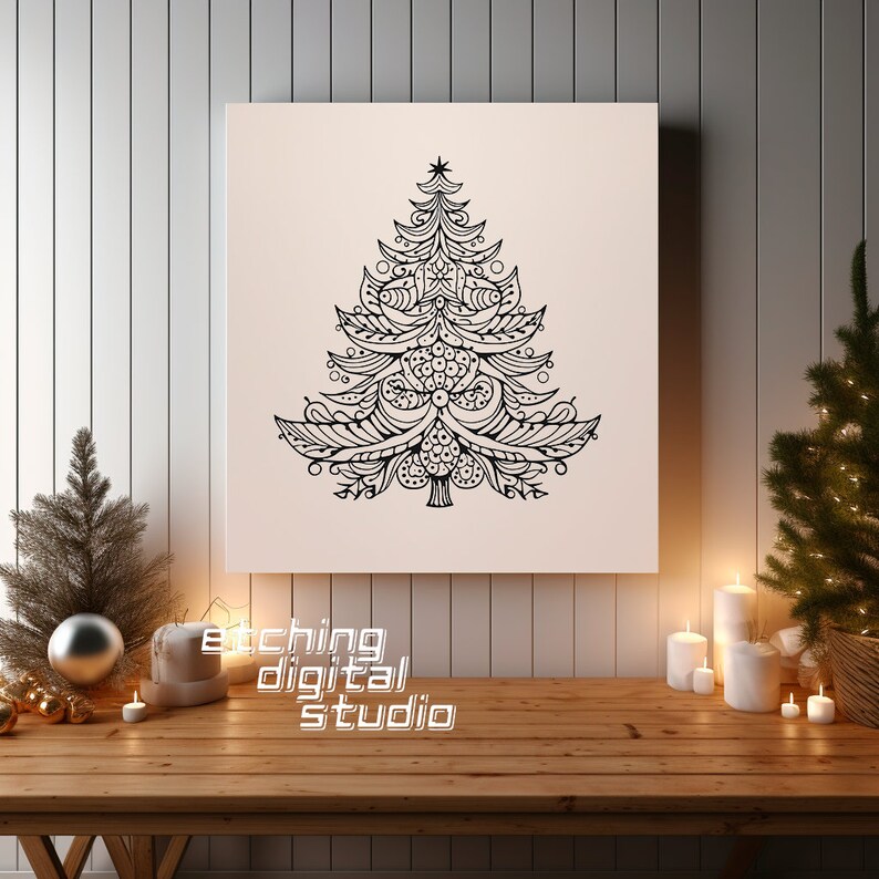 Christmas Tree PNG for CNC Laser Engrave, Laser Burn, Glowforge File ...