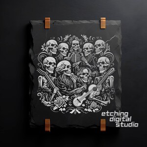 Halloween Skeletons PNG CNC Laser Engrave, Laser Burn, Glowforge File ...