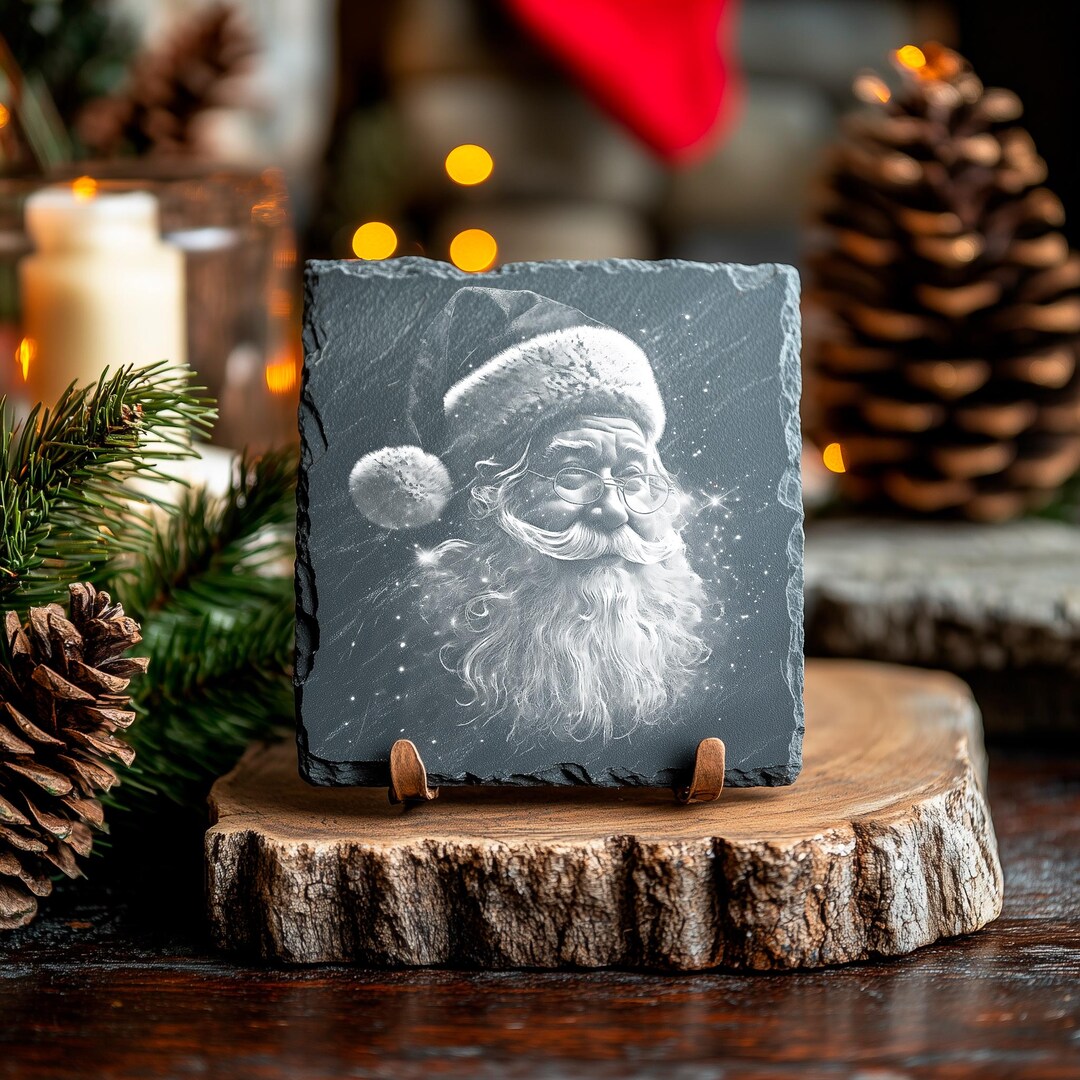 Magical Santa PNG for CNC Laser Engrave, Laser Burn, Glowforge File ...