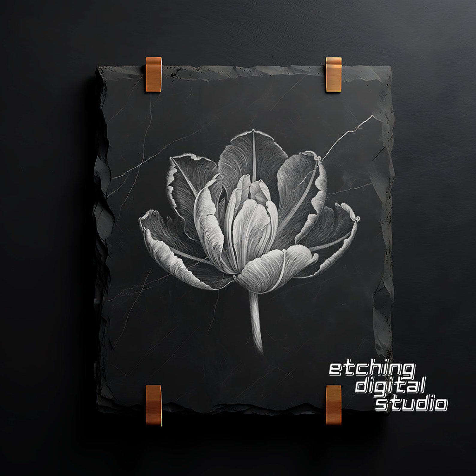 Tulip Flower PNG for CNC Laser Engrave, Laser Burn, Glowforge File ...