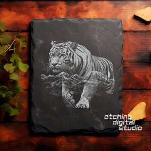 Tiger Mountain PNG for CNC Laser Engrave, Laser Burn, Glowforge File ...