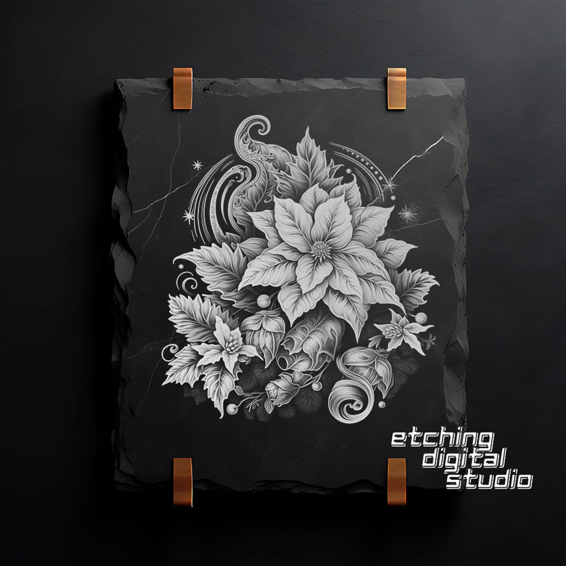 Holly Leaves PNG for CNC Laser Engrave, Laser Burn, Glowforge File ...