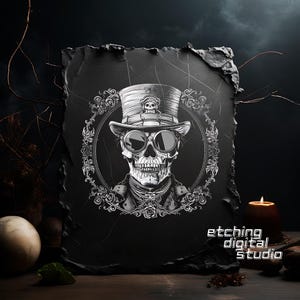 Halloween Steampunk PNG for CNC Laser Engrave, Laser Burn, Glowforge ...