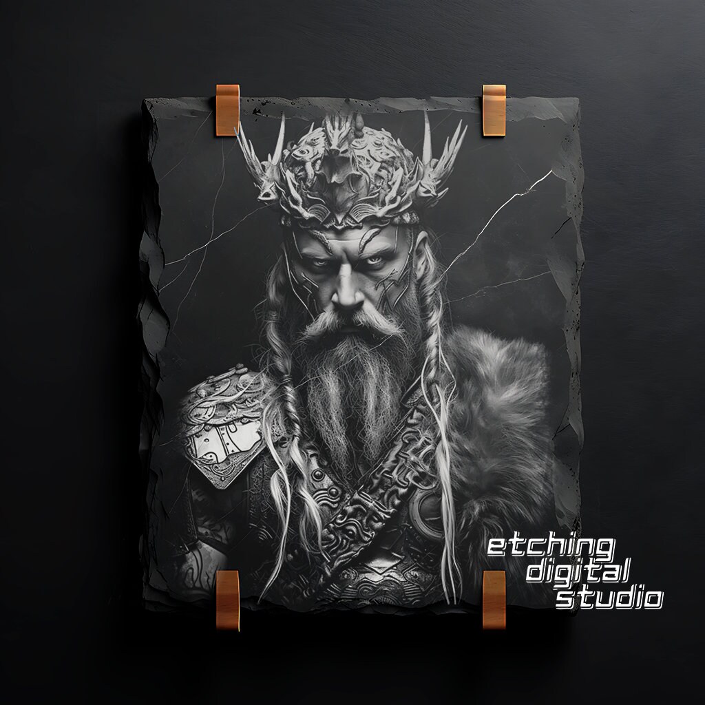 Viking Warrior PNG for CNC Laser Engrave, Laser Burn, Glowforge File ...