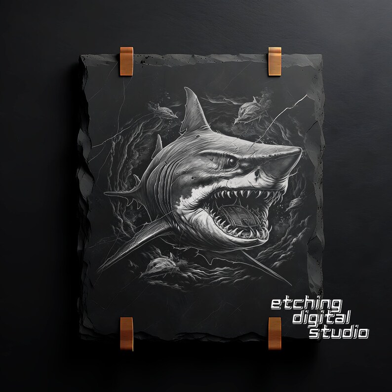 Shark PNG Slate PNG | Slate Coasters Engraved | Slate Boards Etching ...
