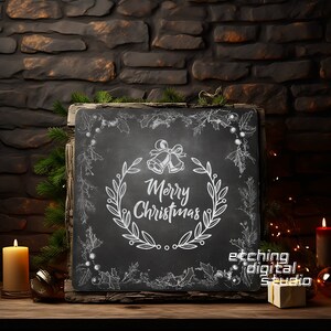 Merry Christmas Message PNG for CNC Laser Engrave, Laser Burn ...