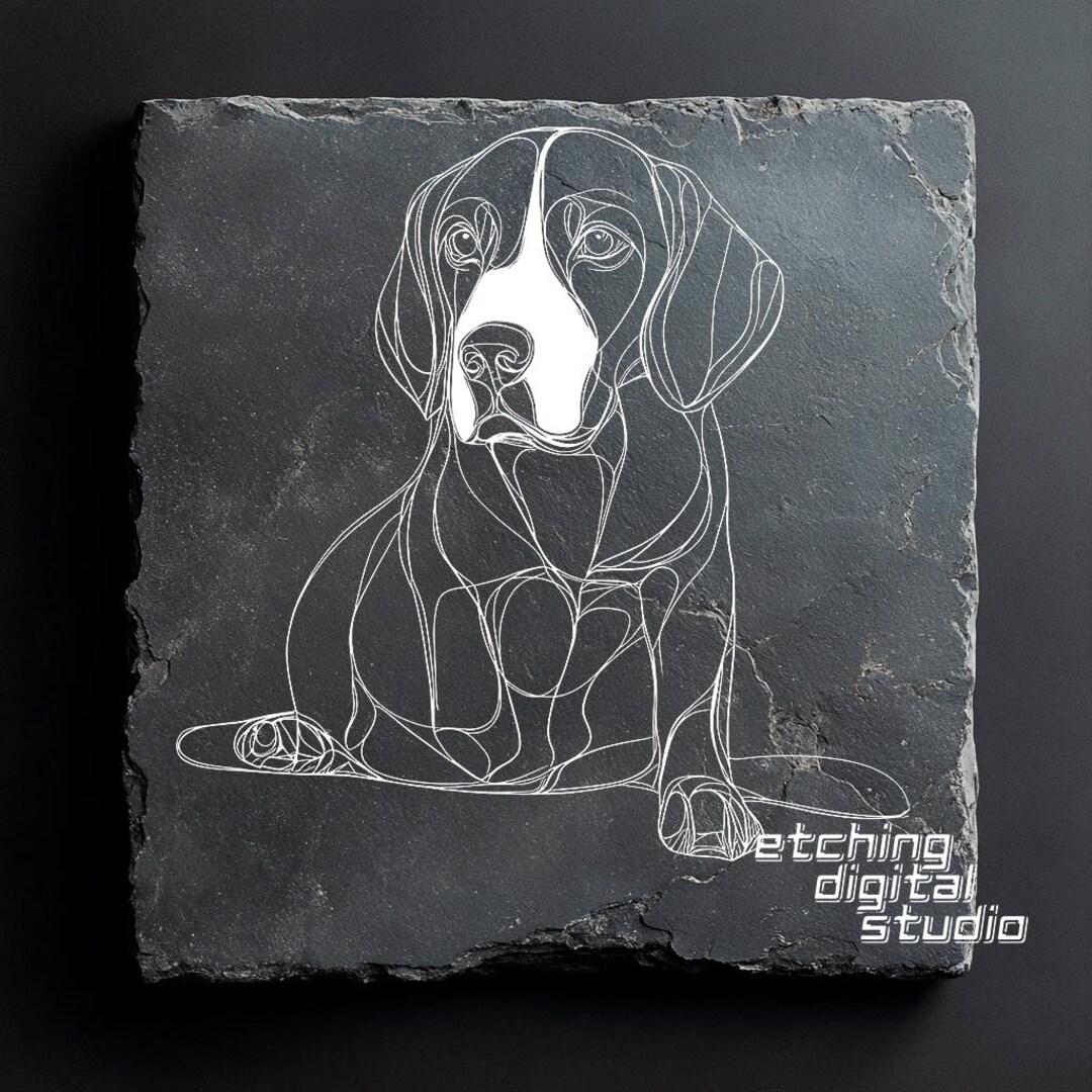 Beagle Dog Slate PNG | Slate Coasters Engraved | Slate Boards Etching ...