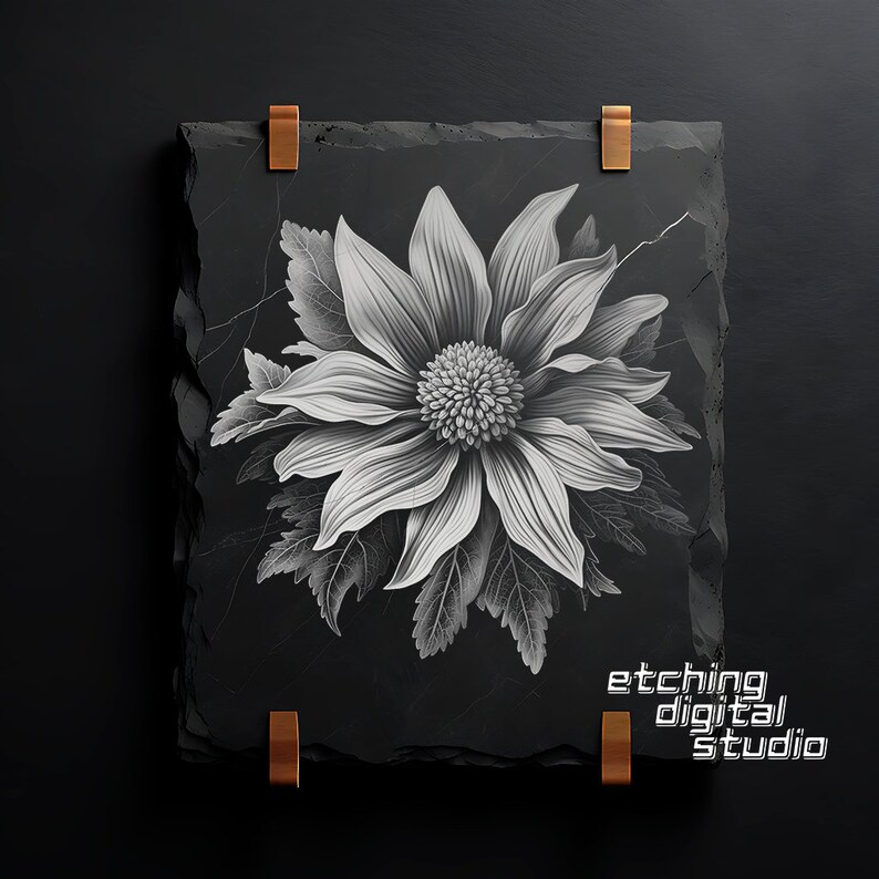 Flower PNG for CNC Laser Engrave Laser Burn Glowforge File - Etsy