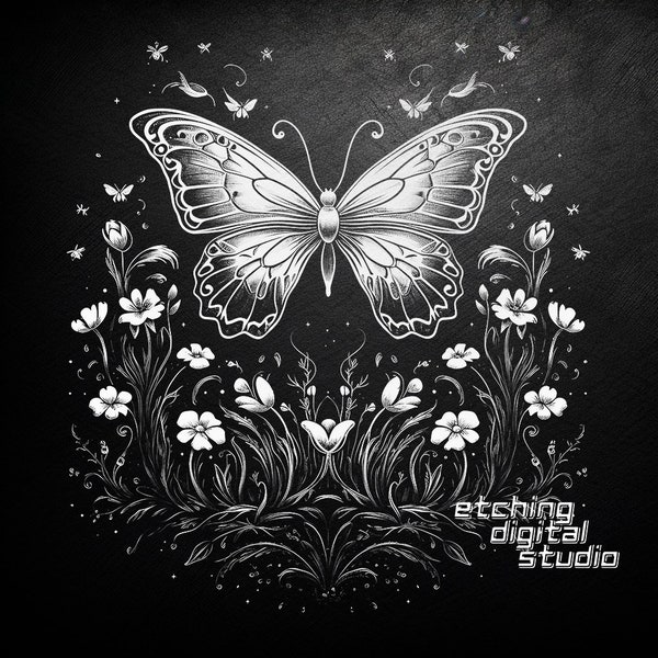 Butterfly Engraving - Etsy