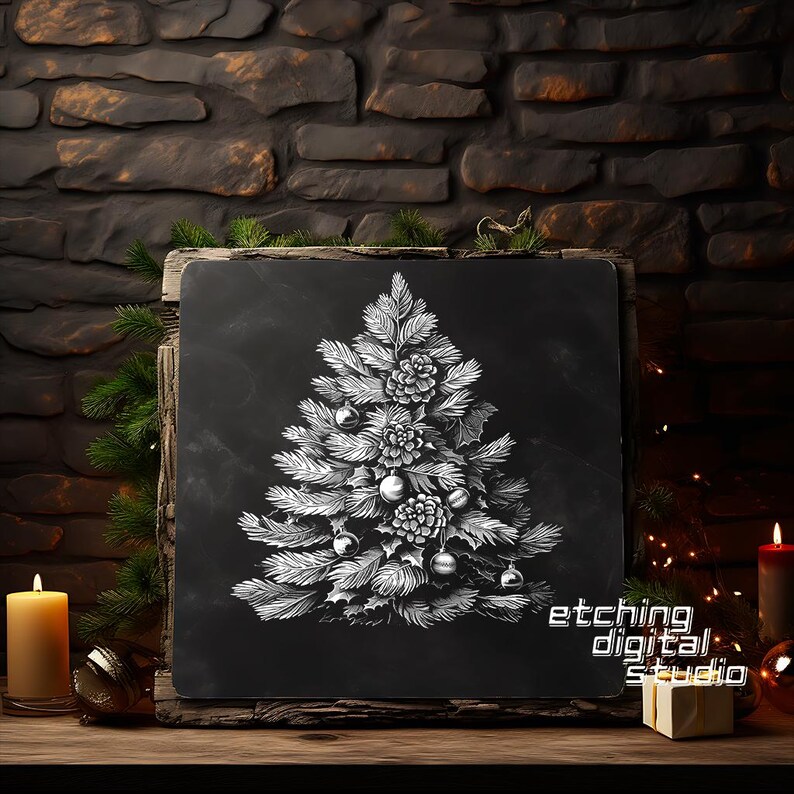 Christmas Tree PNG for CNC Laser Engrave, Laser Burn, Glowforge File ...