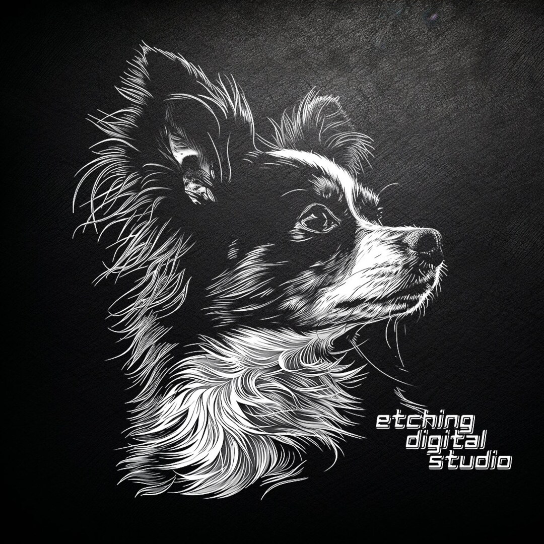 Papillon Dog Slate PNG | Slate Coasters Engraved | Slate Boards Etching ...