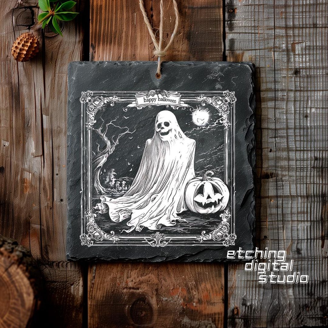Halloween Slate PNG Slate Coasters Engraved Slate Boards Etching DIY ...