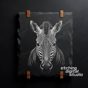 Zebra PNG for CNC Laser Engrave, Laser Burn, Glowforge File, Lightburn ...