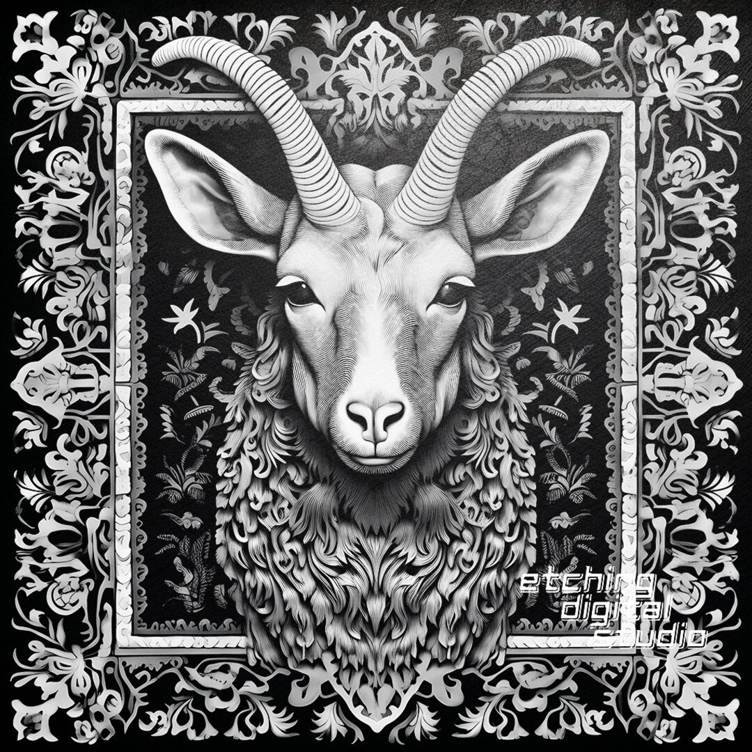 Goat PNG for CNC Laser Engrave, Laser Burn, Glowforge File, Lightburn ...