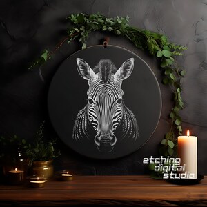 Zebra PNG for CNC Laser Engrave, Laser Burn, Glowforge File, Lightburn ...