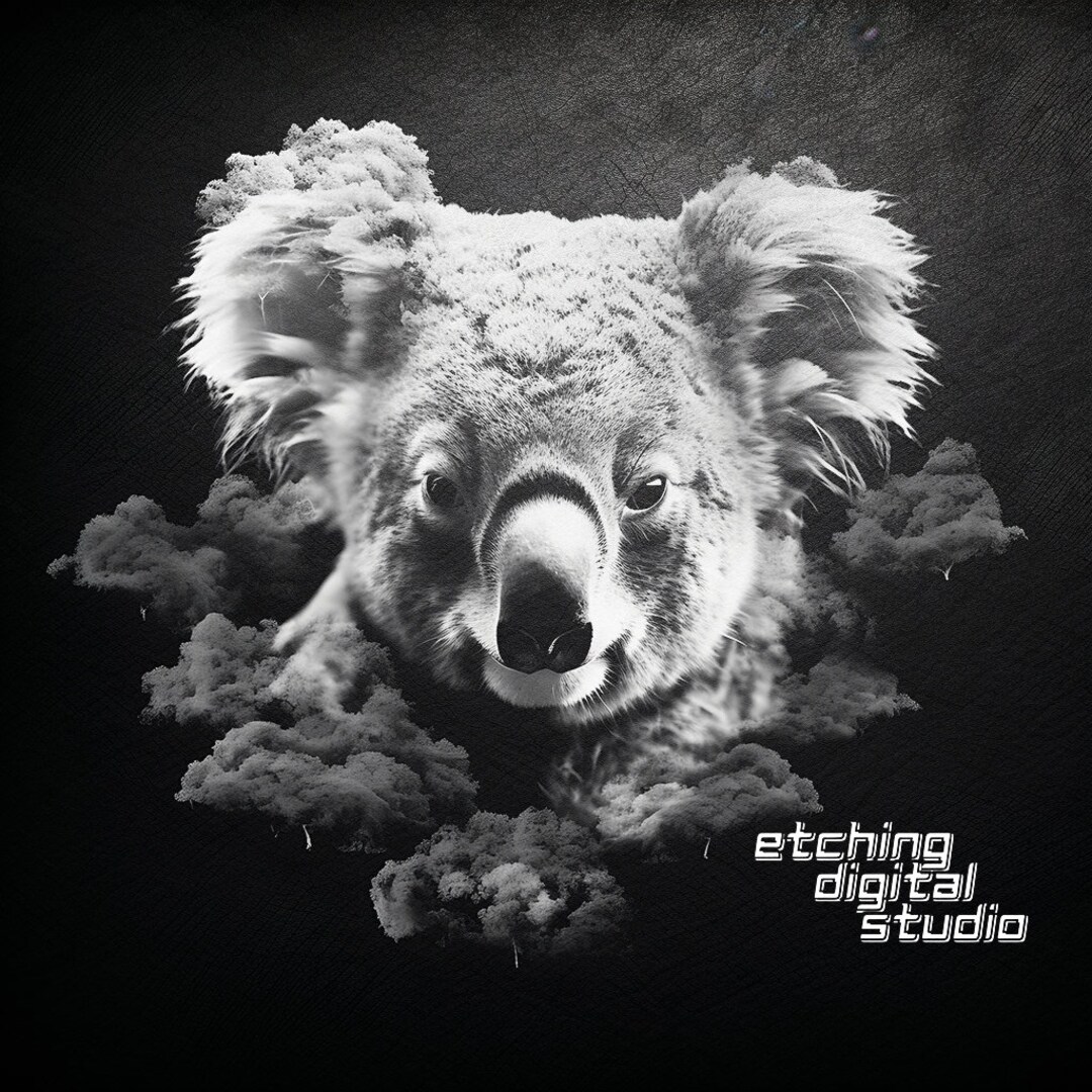 Koala Mountain PNG for CNC Laser Engrave, Laser Burn, Glowforge File ...