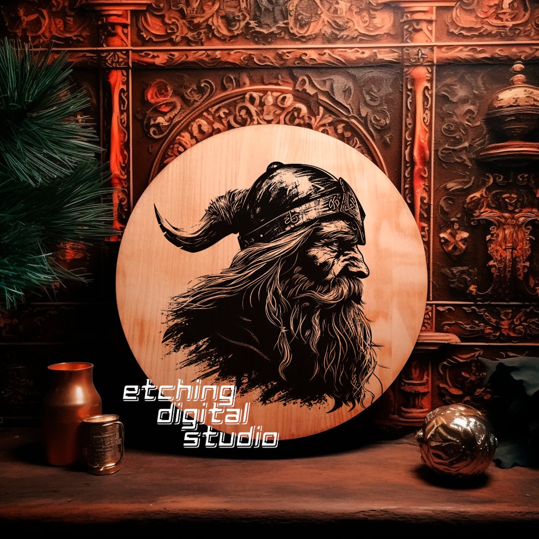 Viking PNG for CNC Laser Engrave, Laser Burn, Glowforge File, Lightburn ...
