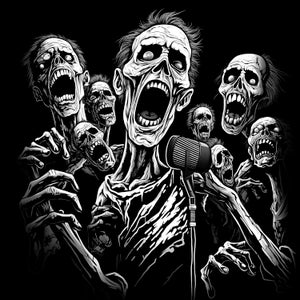Zombie Karaoke PNG for CNC Laser Engrave, Laser Burn, Glowforge File ...