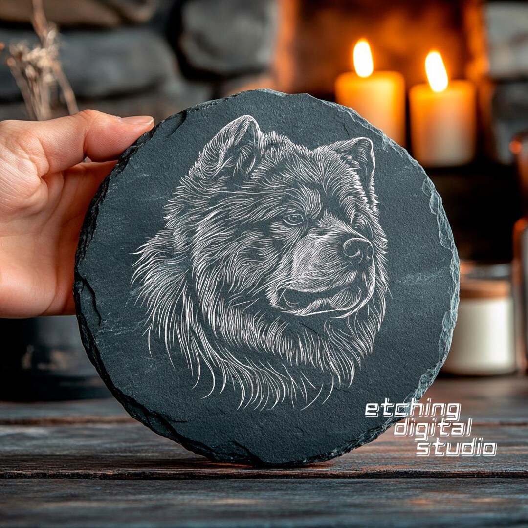 Chow Chow Dog Slate PNG | Slate Coasters Engraved | Slate Boards ...