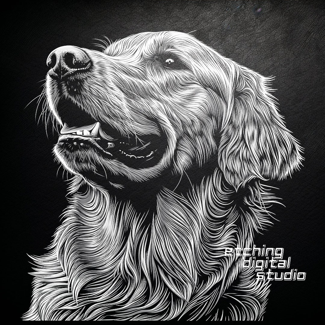 Golden Retriever Dog Slate PNG | Slate Coasters Engraved | Slate Boards ...