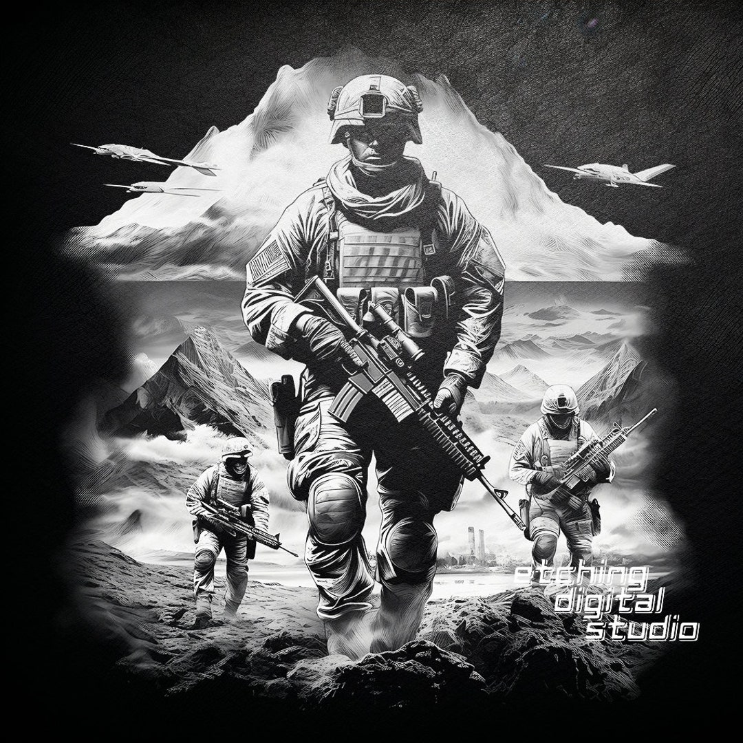 Battlefield Soldiers PNG for CNC Laser Engrave, Laser Burn, Glowforge ...