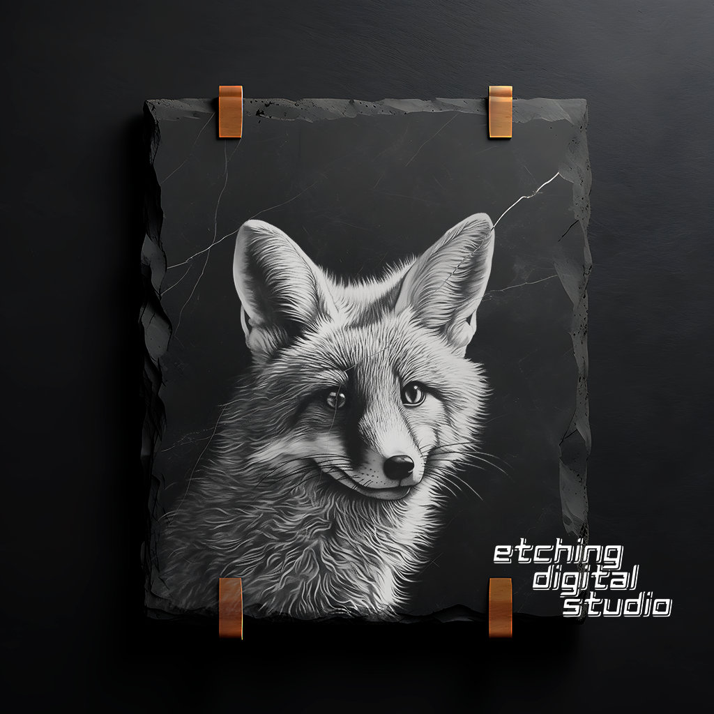 Fox PNG for CNC Laser Engrave, Laser Burn, Glowforge File, Lightburn ...