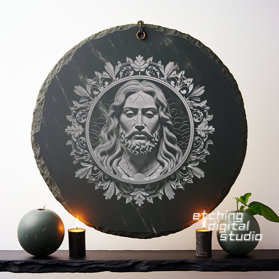 Jesus PNG for CNC Laser Engrave, Laser Burn, Glowforge File, Lightburn ...