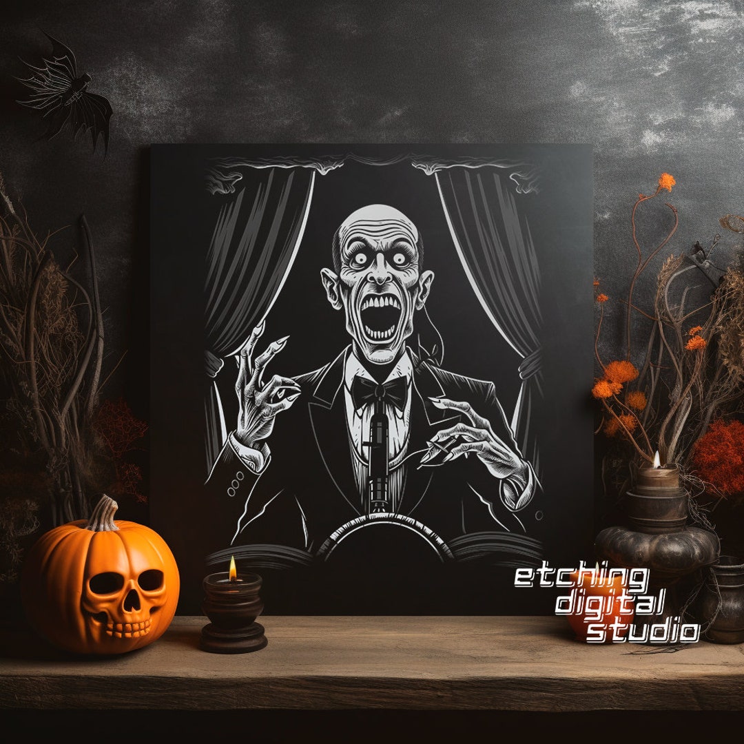 Vampire Stand-up PNG CNC Laser Engrave, Laser Burn, Glowforge File ...