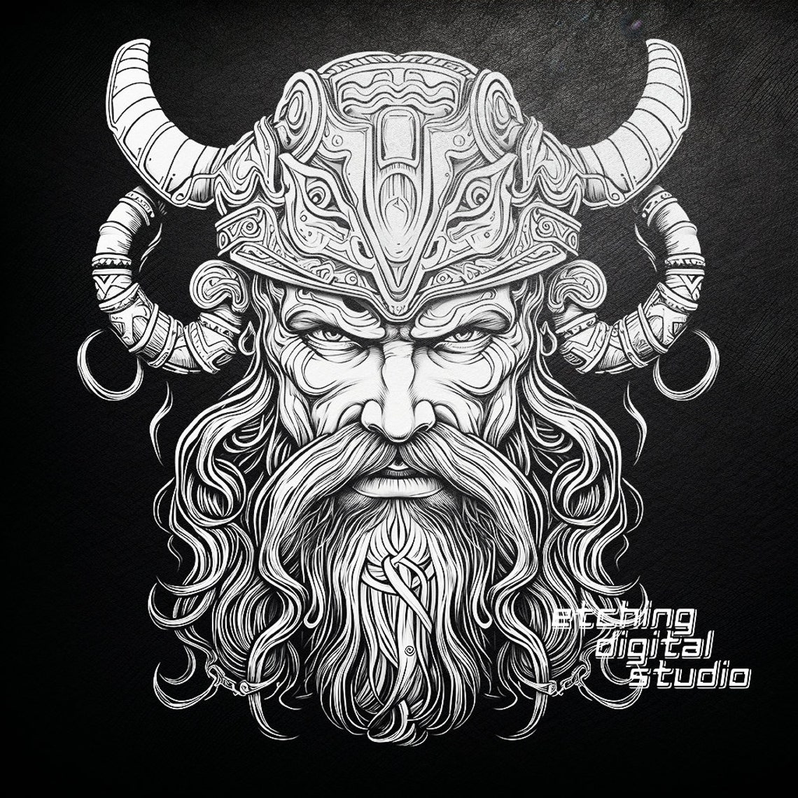 Viking Design PNG for CNC Laser Engrave Laser Burn Glowforge - Etsy