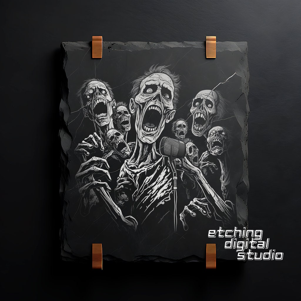 Zombie Karaoke PNG for CNC Laser Engrave Laser Burn - Etsy