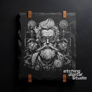 Steampunk Inventor PNG CNC Laser Engrave, Laser Burn, Glowforge File ...