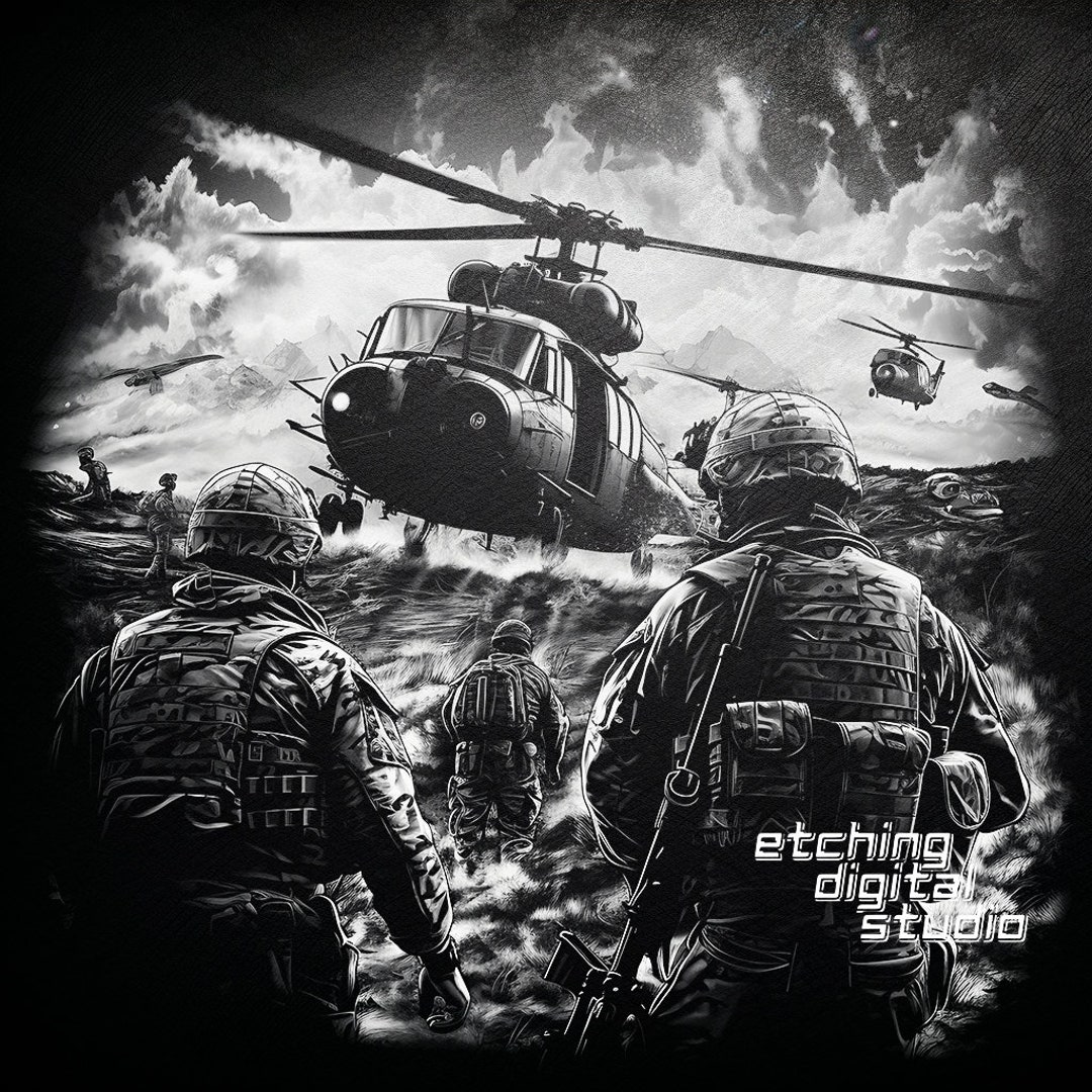 U.S Military War PNG for CNC Laser Engrave, Laser Burn, Glowforge File ...