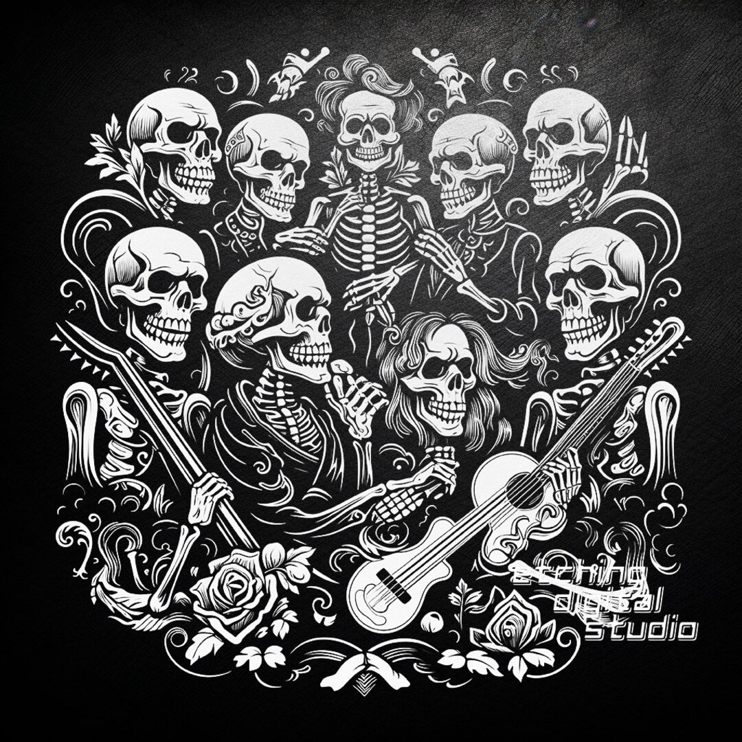 Halloween Skeletons PNG CNC Laser Engrave, Laser Burn, Glowforge File ...