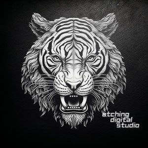 Tiger PNG for CNC Laser Engrave, Laser Burn, Animal, Wildlife ...
