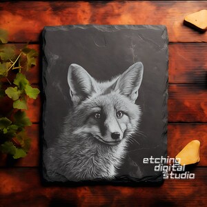 Fox PNG for CNC Laser Engrave, Laser Burn, Glowforge File, Lightburn ...