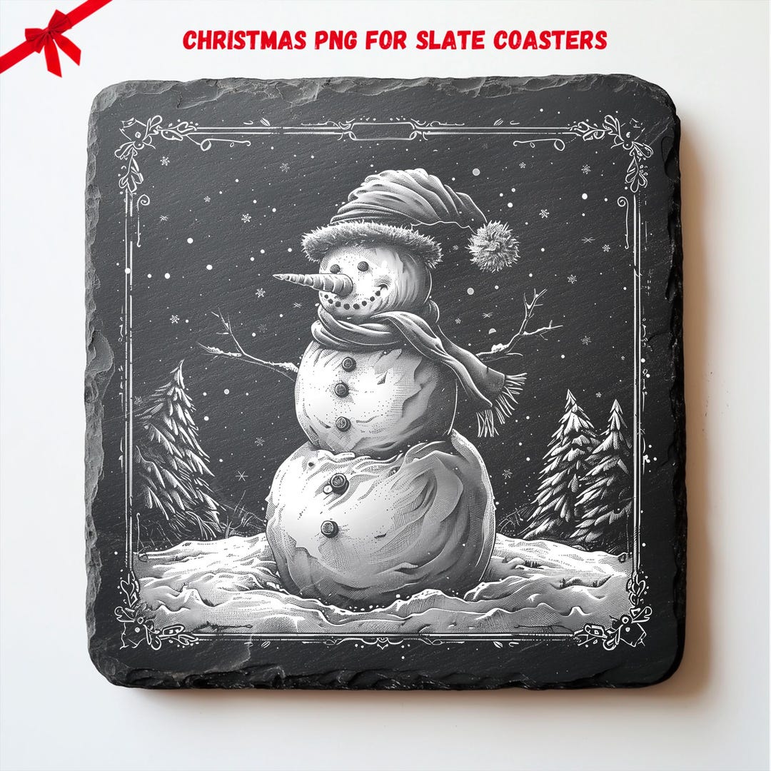 Snowman PNG for CNC Laser Engrave, Laser Burn, Glowforge File ...