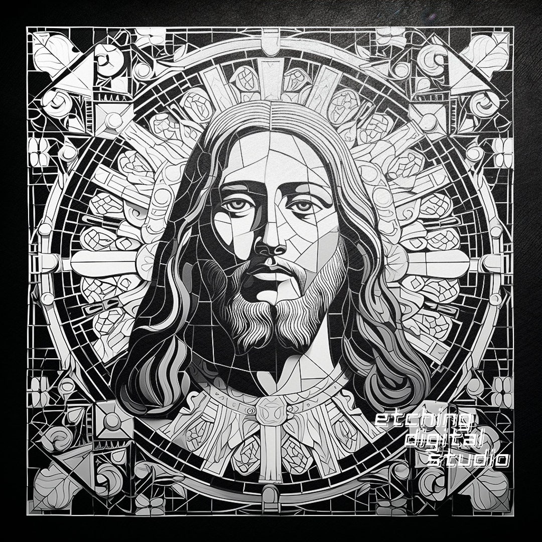 Jesus PNG for CNC Laser Engrave, Laser Burn, Glowforge File, Lightburn ...