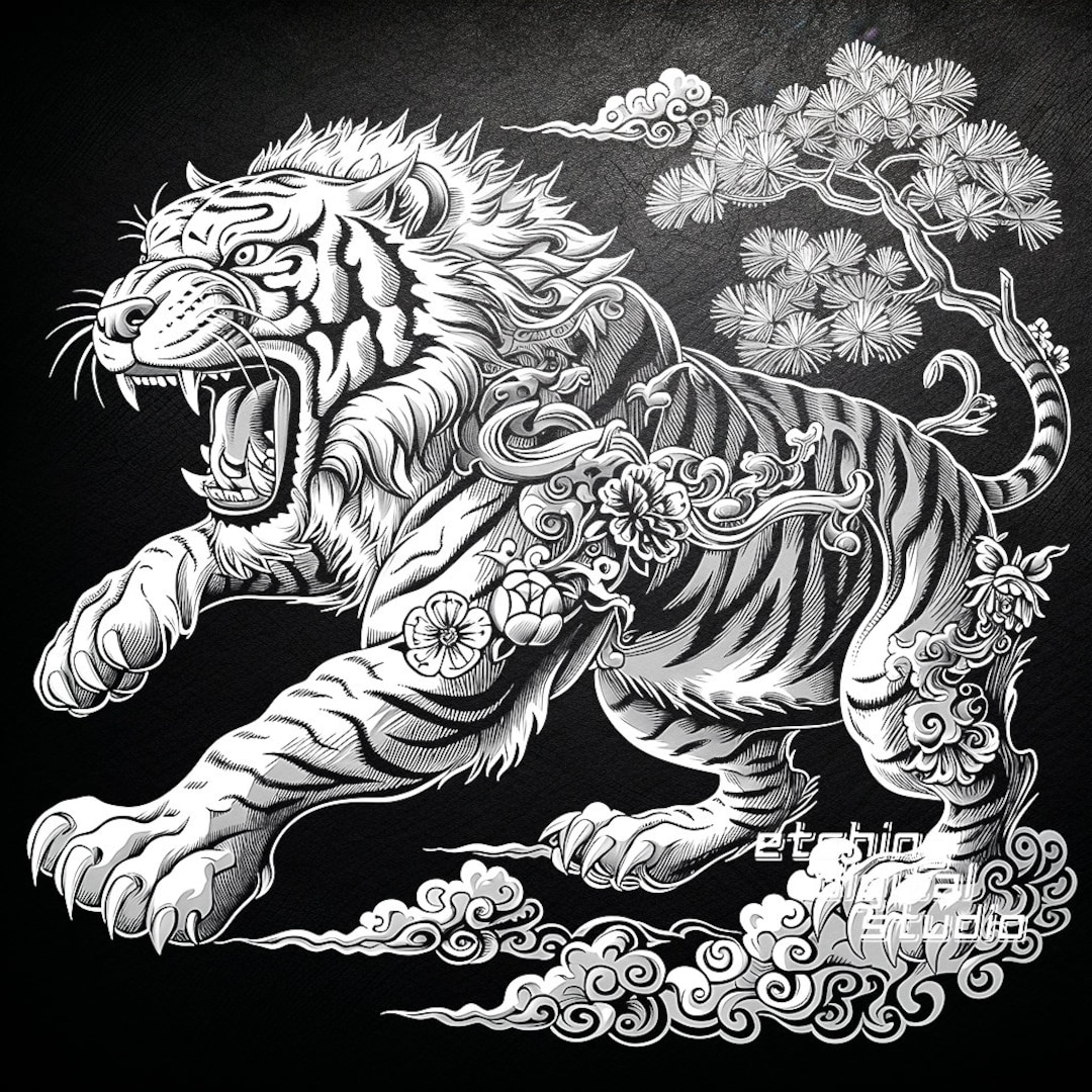 Chinese Tiger Zodiac Slate PNG Slate Coasters Engraved Slate Boards ...